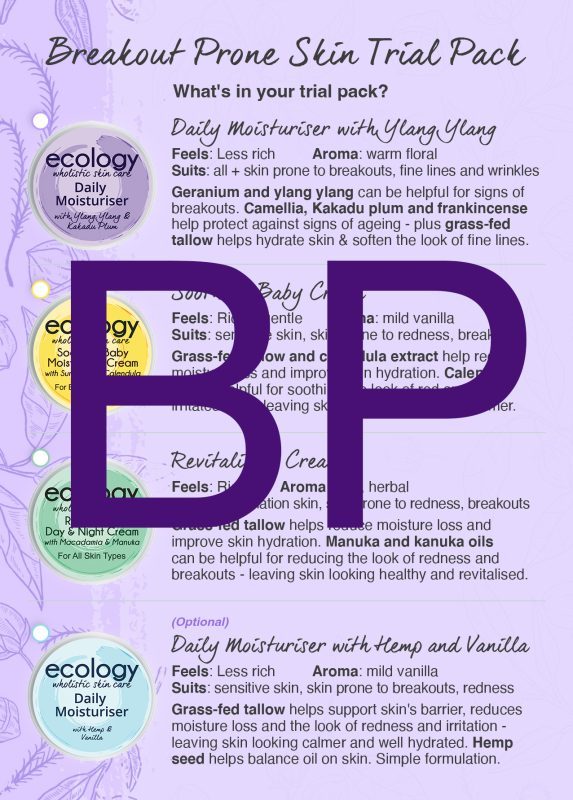 Breakout Prone Skin Trial Pack Card - Purple – Ecology Skincare